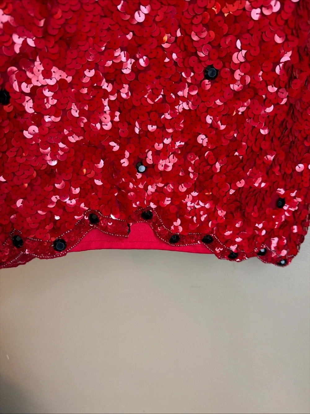 Scala | Dresses | Vintage 9s Y2k Scala Red Sequin Beaded Mini Formal ...